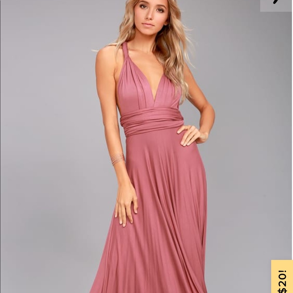 Rusty Dusty Pink Infinity Maxi Dress - Gem